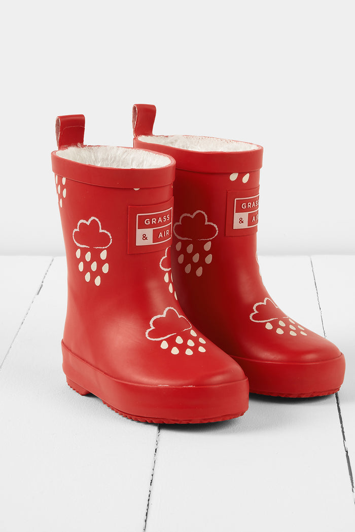 Ruby Red Colour-Changing Kids Wellies